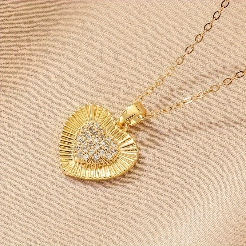 Simple Heart Pendant Stainless Steel - Temu United Kingdom