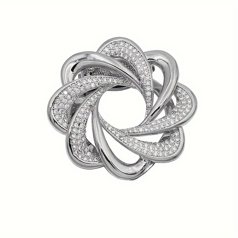 Elegant Flower Shaped Silky Scarf Buckle High end Hollow - Temu United ...