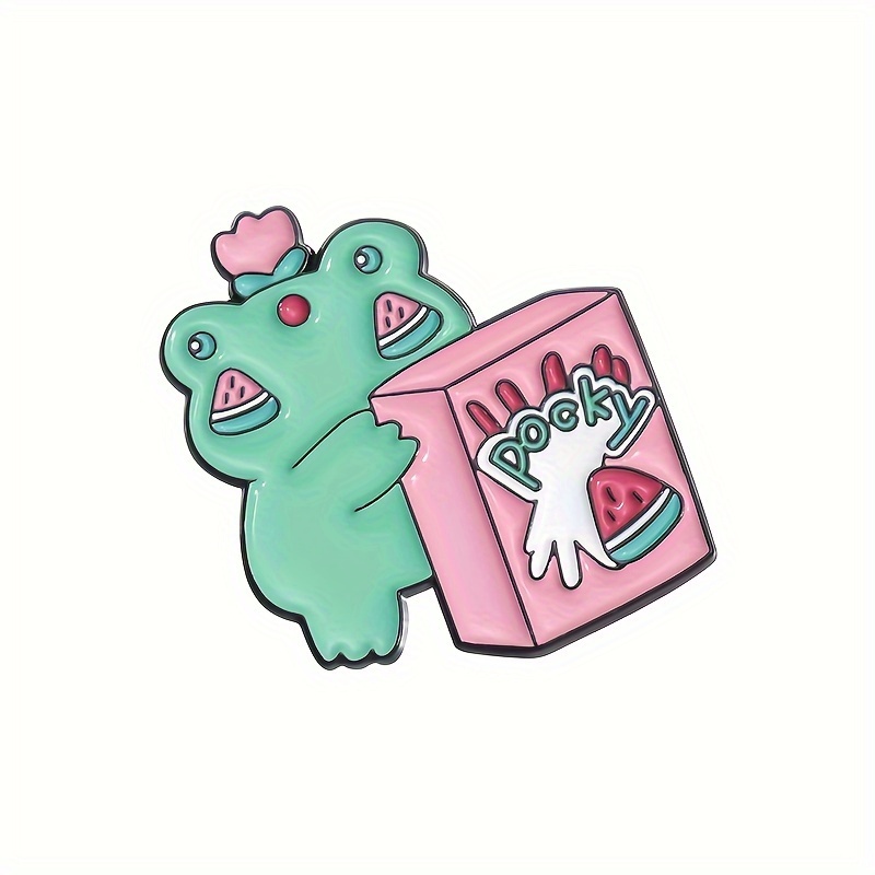 Adorable Cartoon Frog Series Brooch Casual Exquisite Metal - Temu ...
