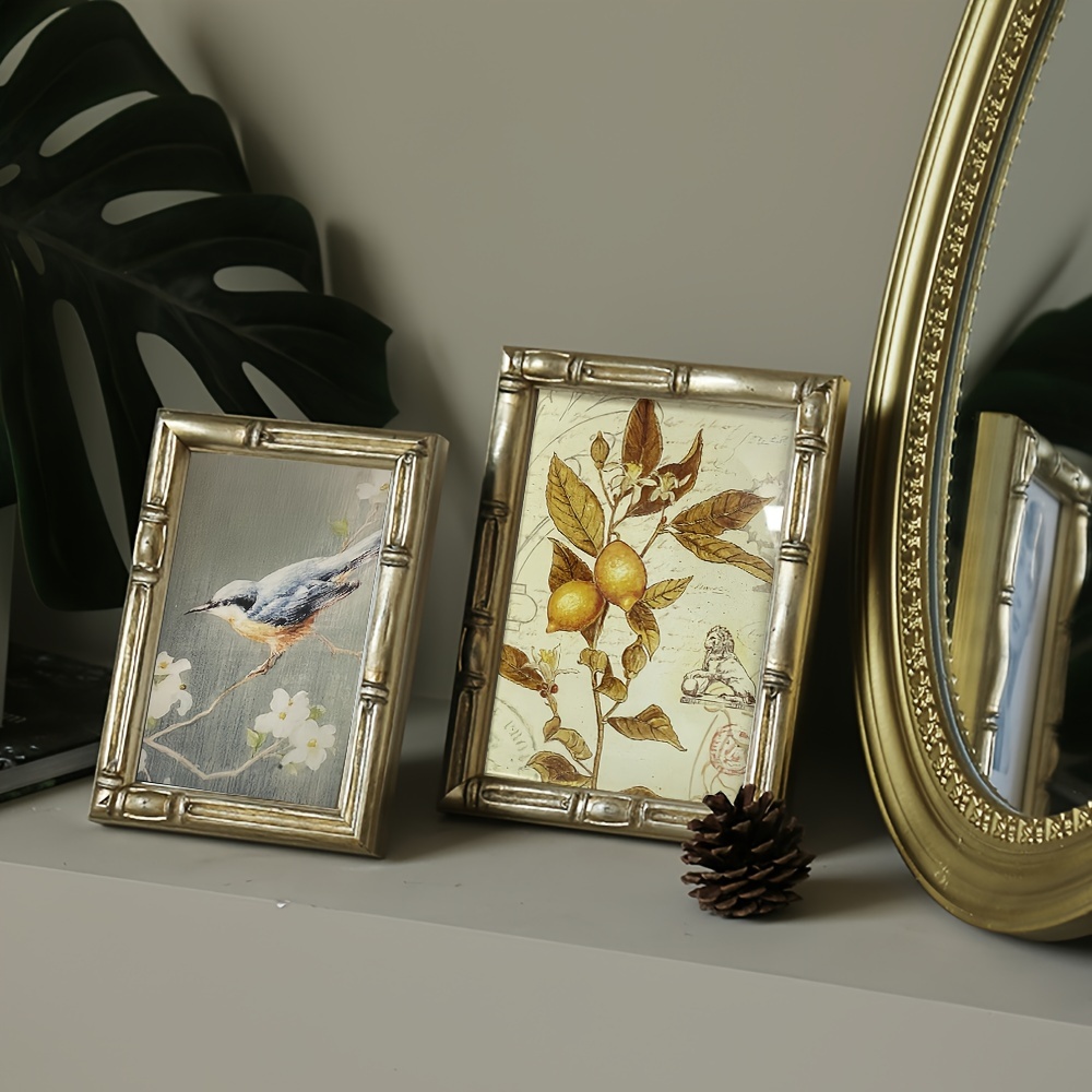 Bamboo Style Picture Frames Silvery 4x6/5x7/6x8 Vintage - Temu Australia