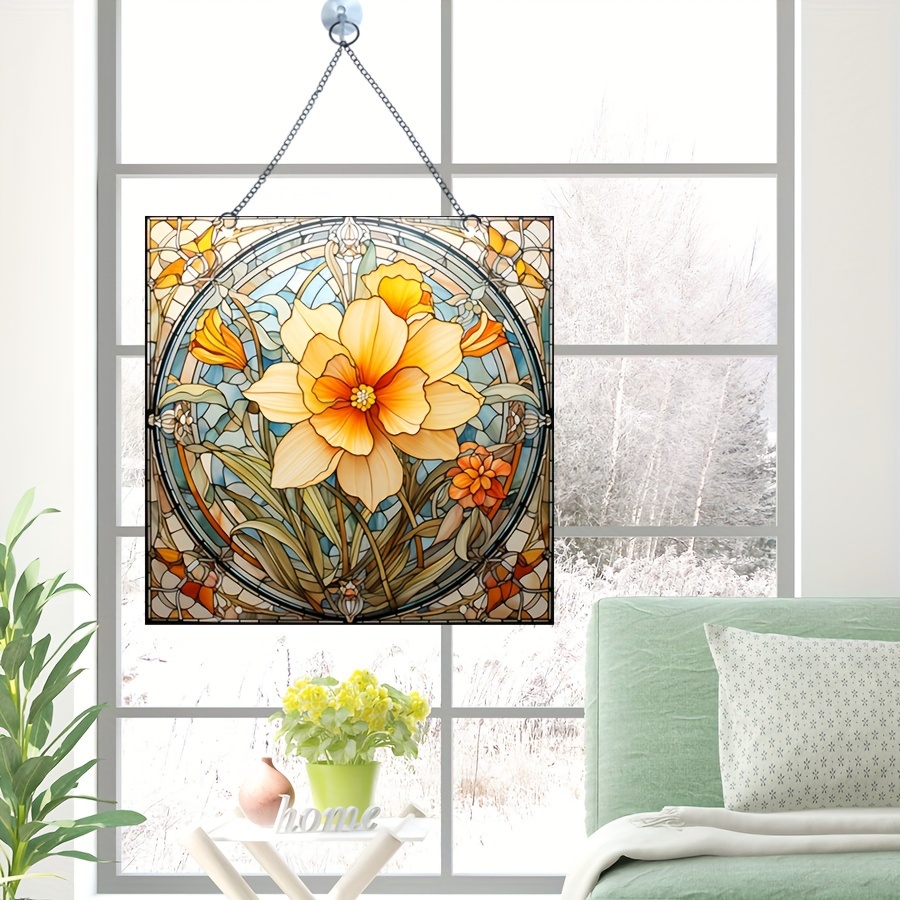 Acrylic Special shaped Yellow Flowers Acrylic Suncatcher - Temu Canada
