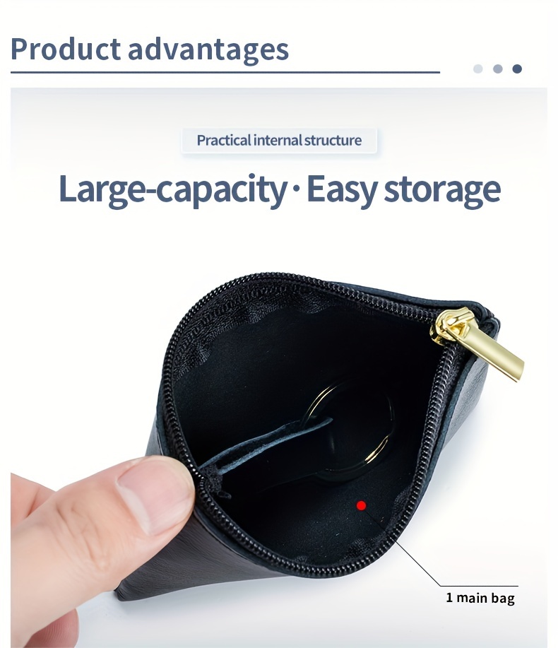 Royal Bagger Mini Coin Purse Portable Solid Color Key Bag - Temu Australia