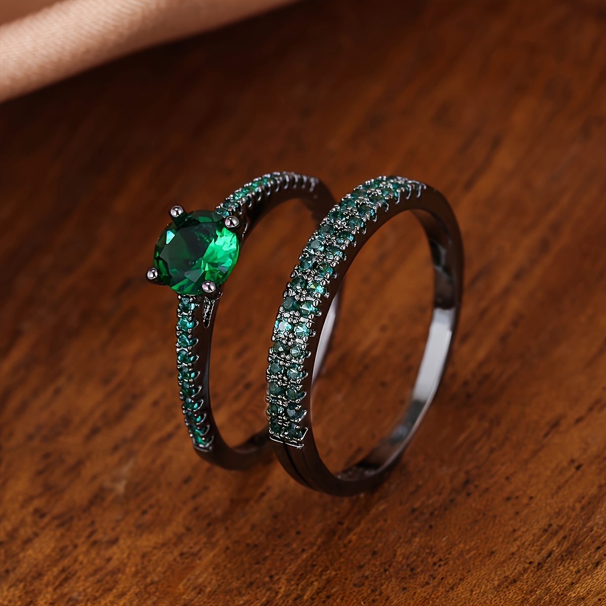 Gothic Black Color Zircon Ring Women Unique Gift - Temu United Kingdom