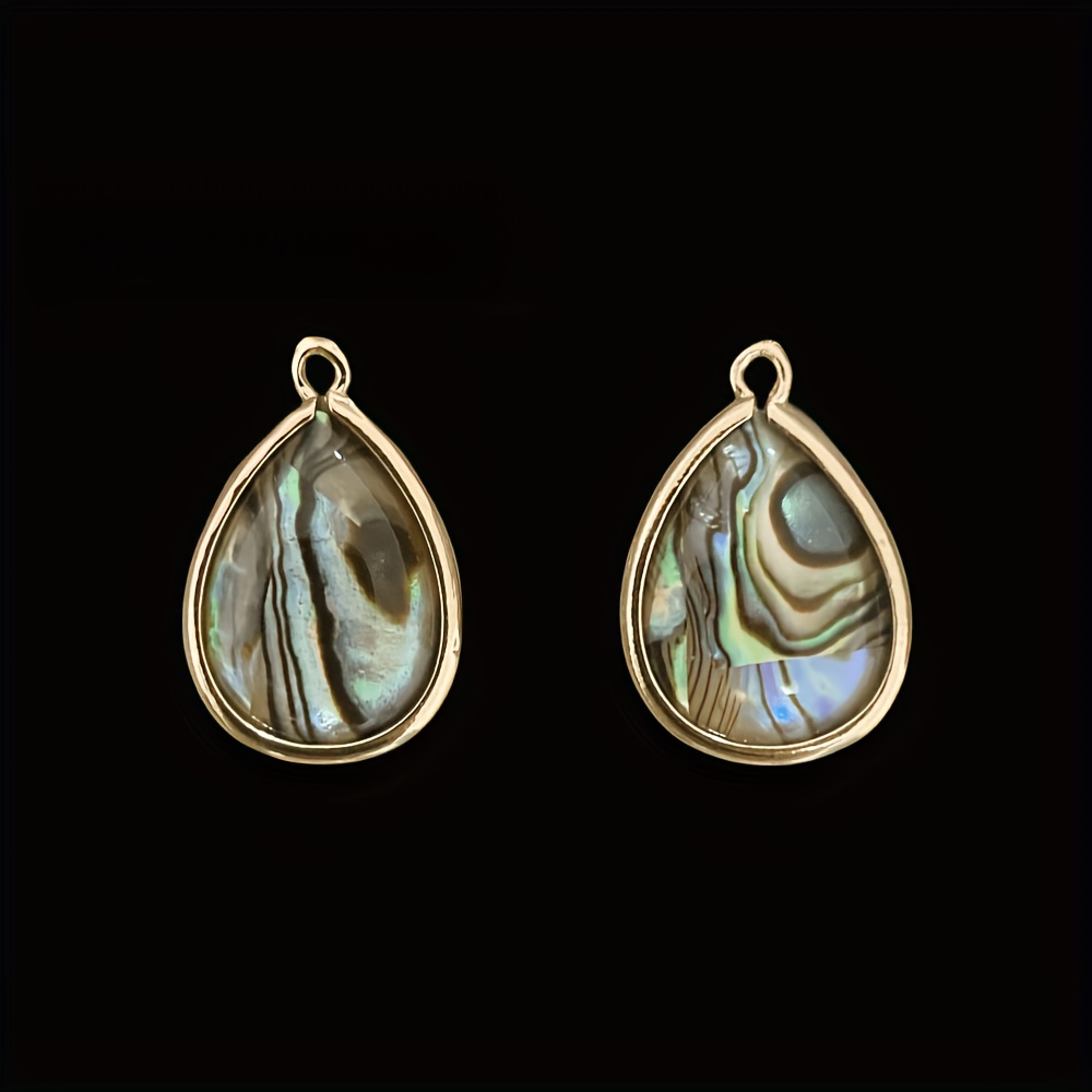 Elegant Teardrop Shape Pendants, Imitation Shell Alloy Pendants, For ...