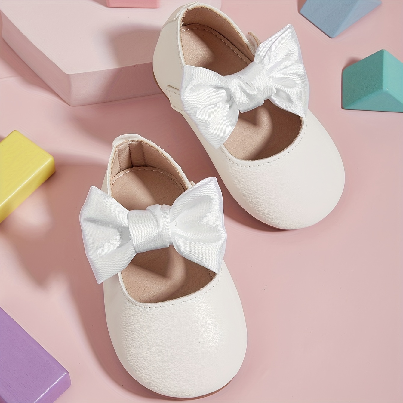 Trendy Elegant Solid Color Bowknot Ballet Shoes Girls - Temu United Kingdom