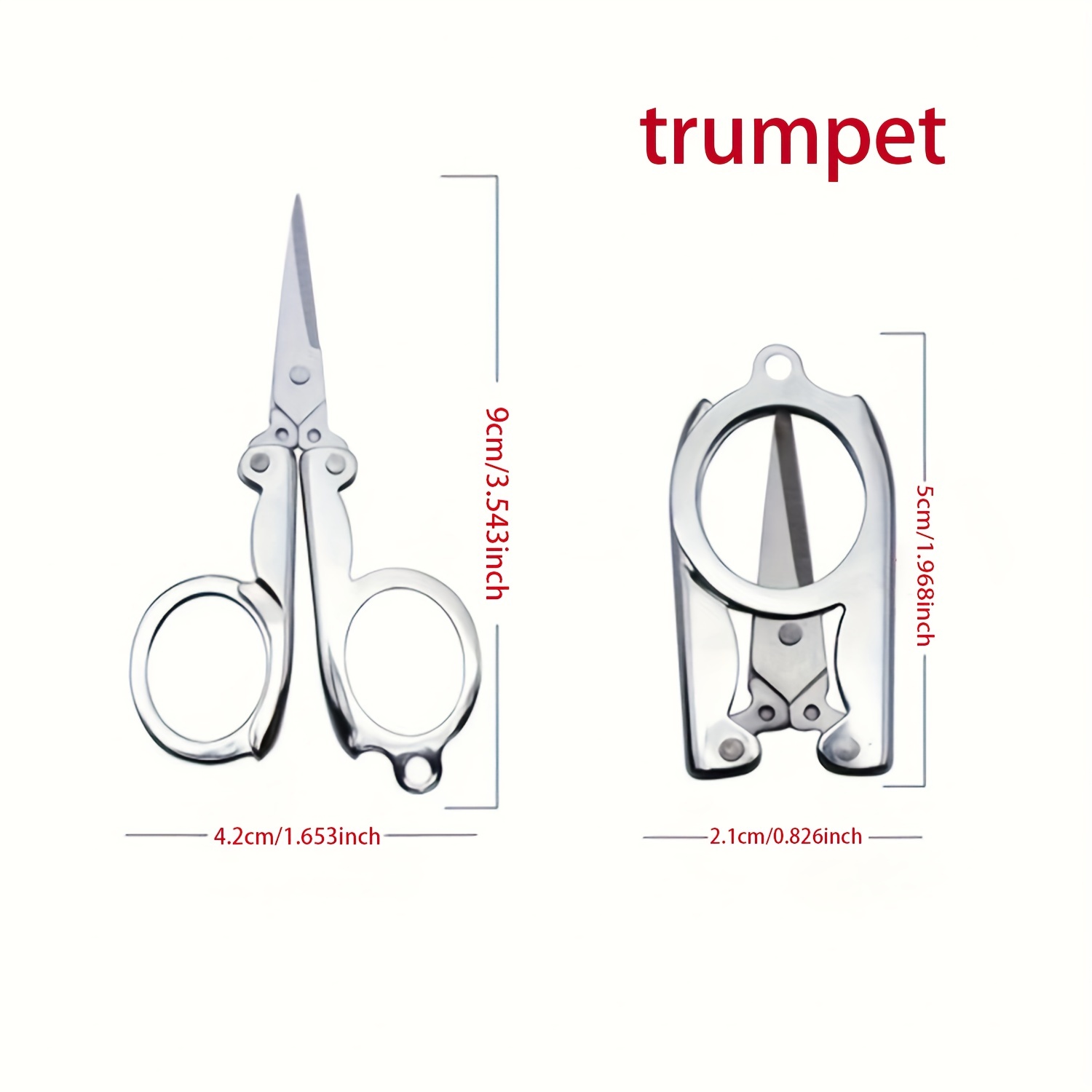 Stainless Steel Folding Mini Scissors Perfect For Travel - Temu Canada