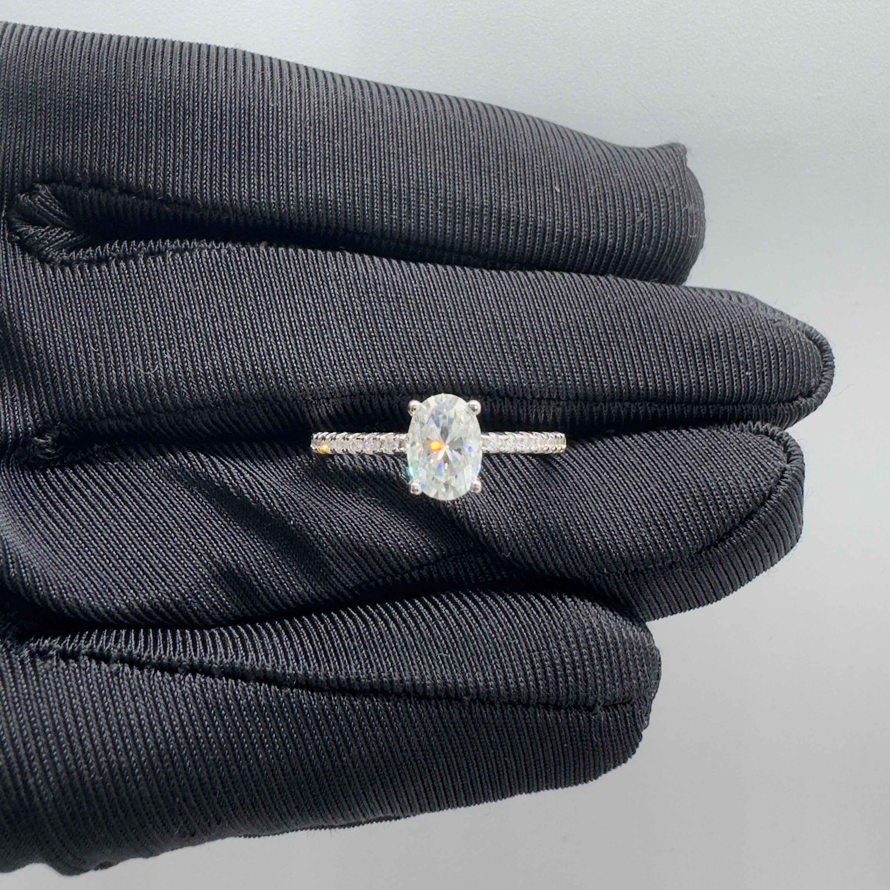 Classic Oval Cut Moissanite Ring 925 Sterling Silver Ring - Temu United ...