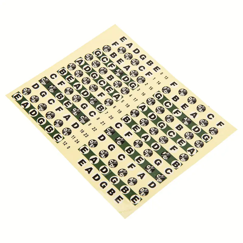 Beginner Guitar Fretboard Note Map Stickers Acoustic Bass Temu