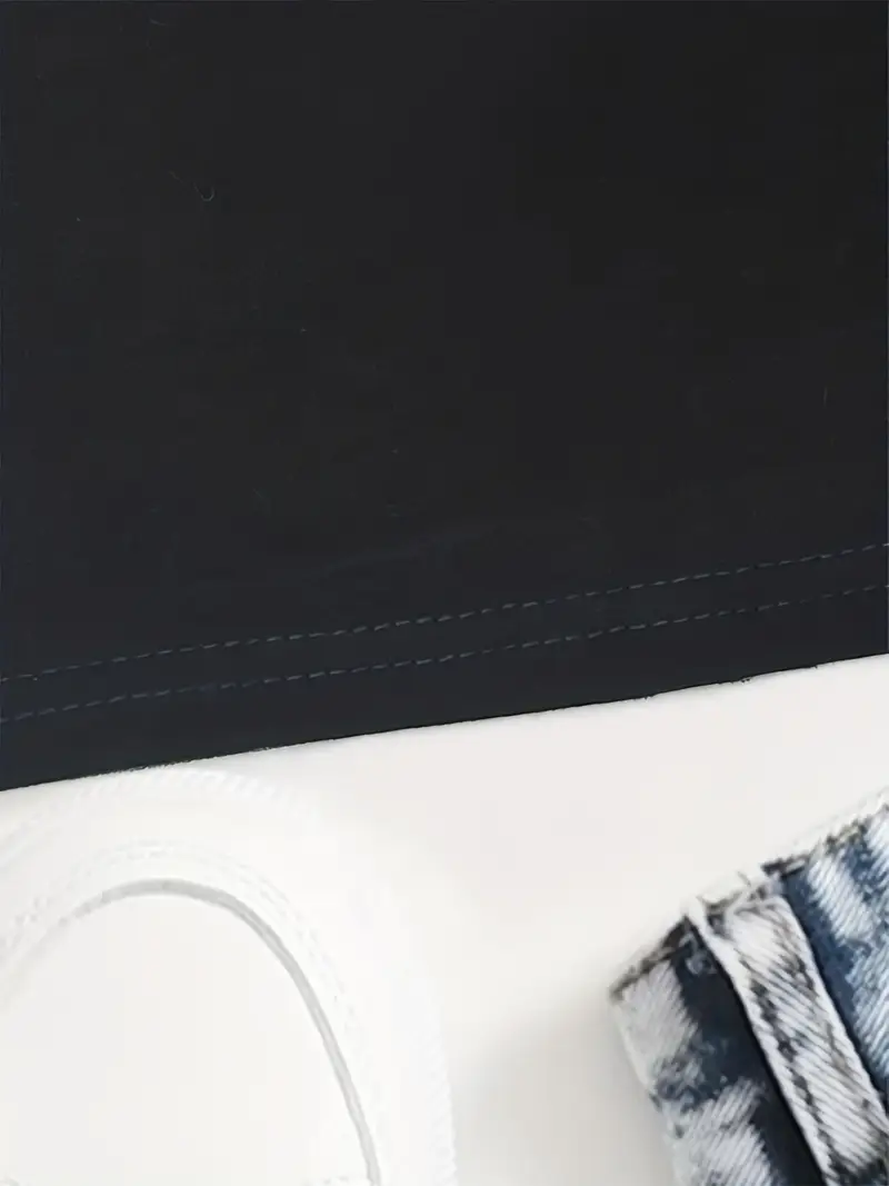 Simple Letter Print Top Casual Crew Neck Summer Temu