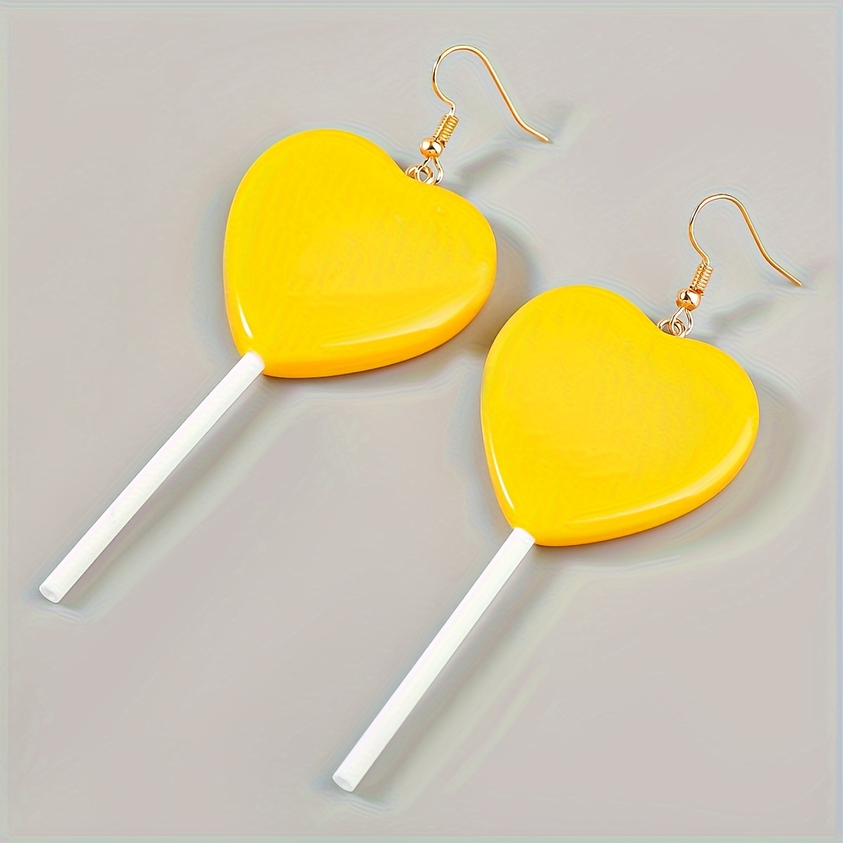 Colorful Heart Shape Lollipop Design Dangle Earrings Cute - Temu United ...