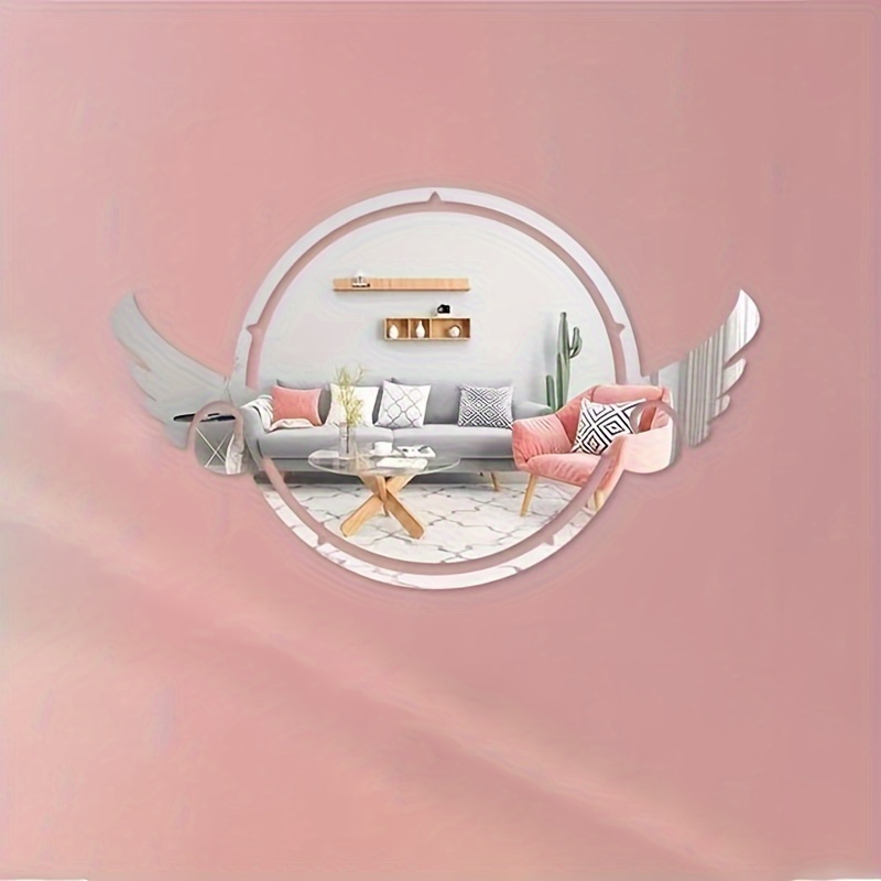 Cute Cartoon Shaped Mirror Wall Sticker Self adhesive - Temu South Africa