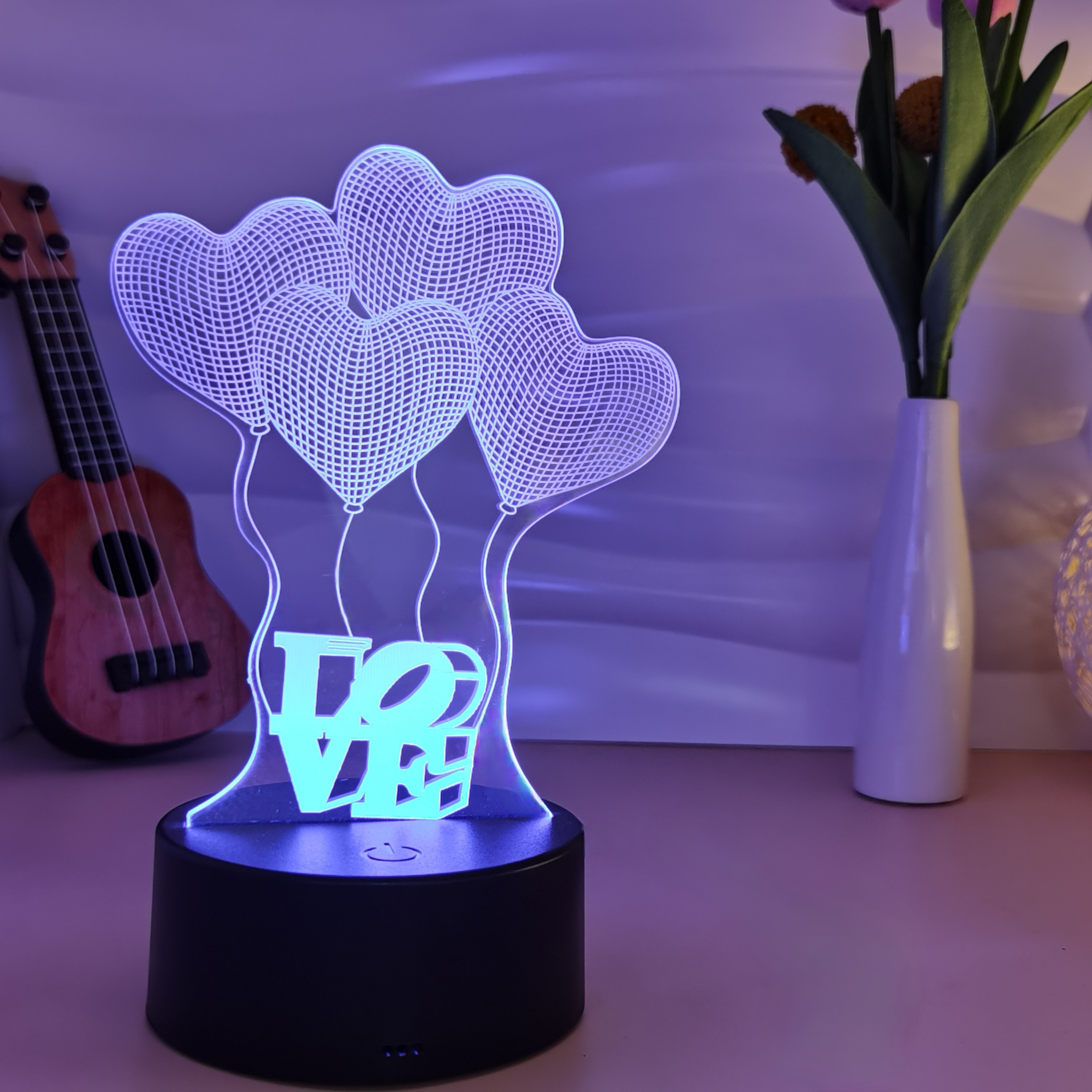 Love Balloon 3d Night Light Home Outdoor Atmosphere - Temu Ireland
