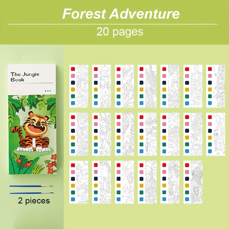 20 Pages Children's Watercolor Coloring Book Children's - Temu Australia