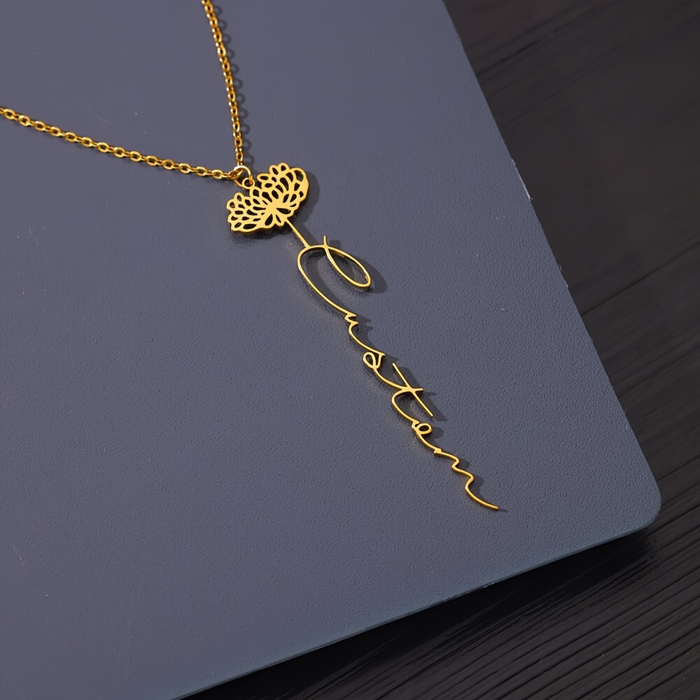 Personalized Handwritten Customized Gentle Font Golden - Temu United ...