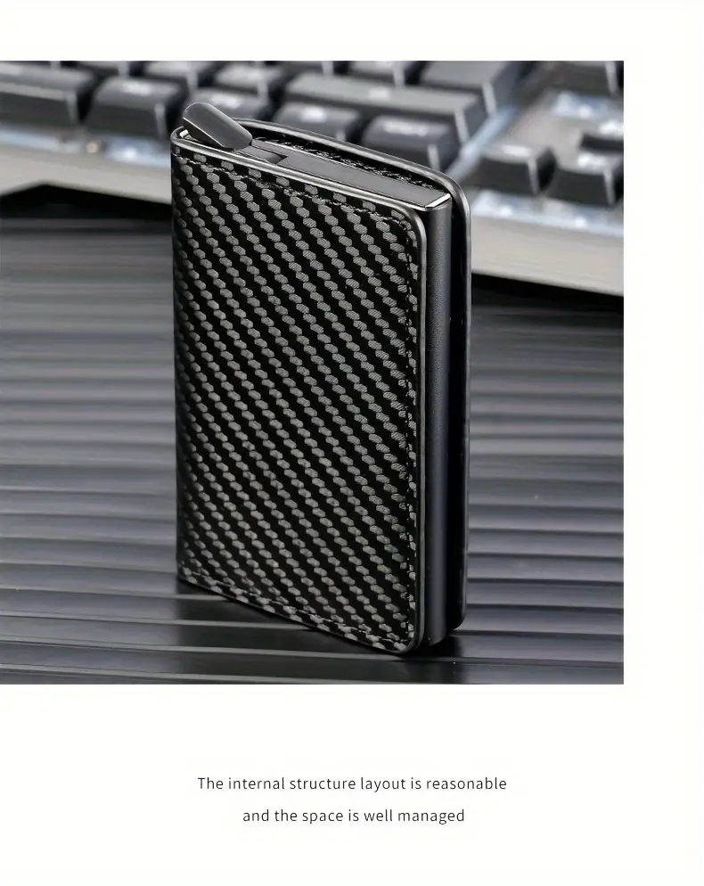 1pc Mens Rfid Blocking Credit Card Holder Anti Theft Faux Leather ... 1pc Mens Rfid Blocking Credit Card Holder Anti Theft Faux Leather ...