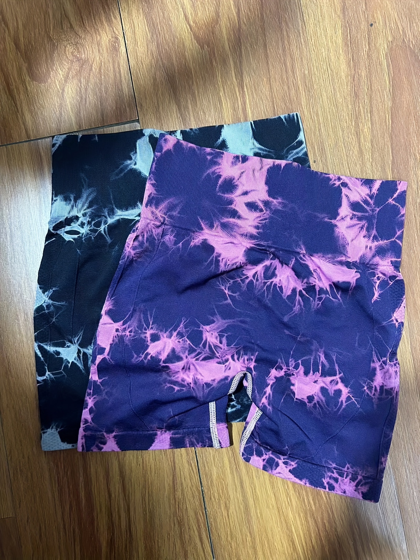 Tie Dye Print Fashion Yoga Shorts High Stretch Fitness - Temu Ireland