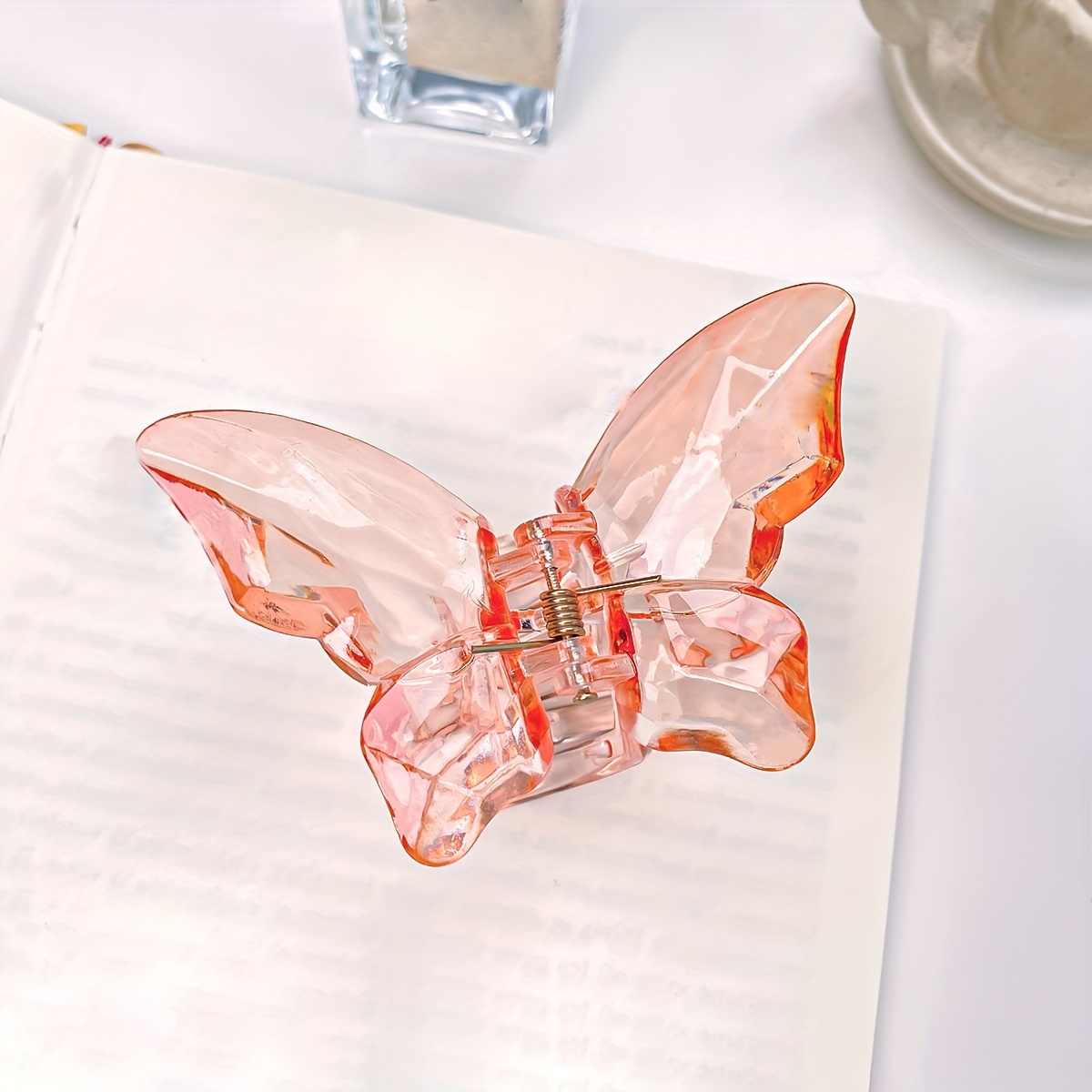 Butterfly Hair Claw Sweet Claw Clips Jelly Color Claw Clip - Temu ...