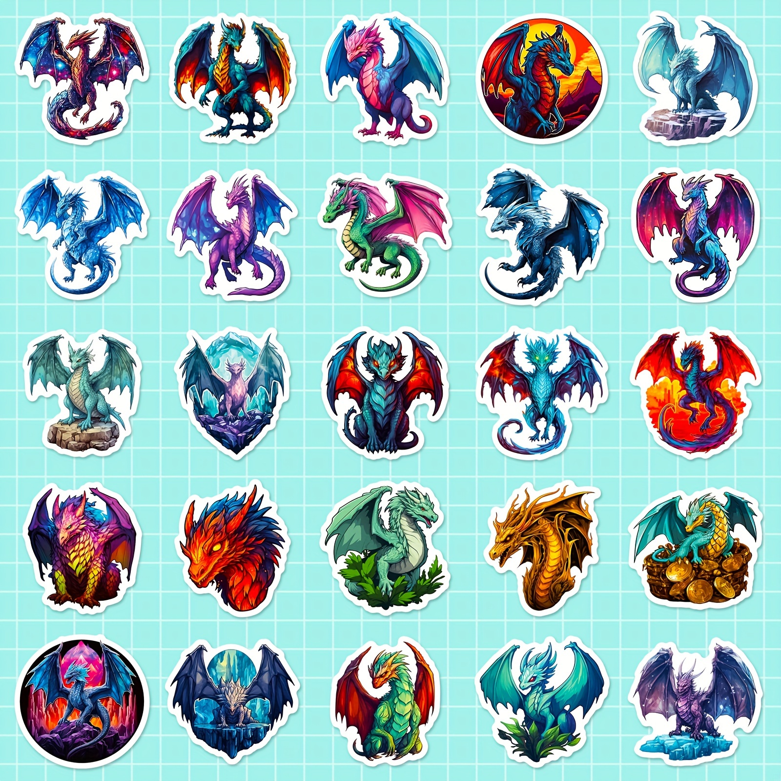 fire wing dragon graffiti stickers cars walls laptops truck - Temu