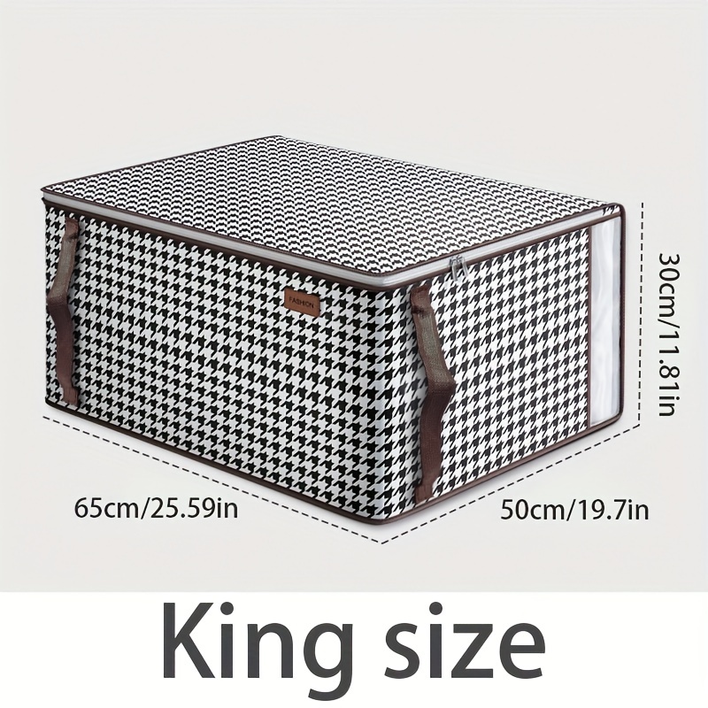 1pc Portable Visual Clothes Storage Bag Foldable Quilt - Temu United ...