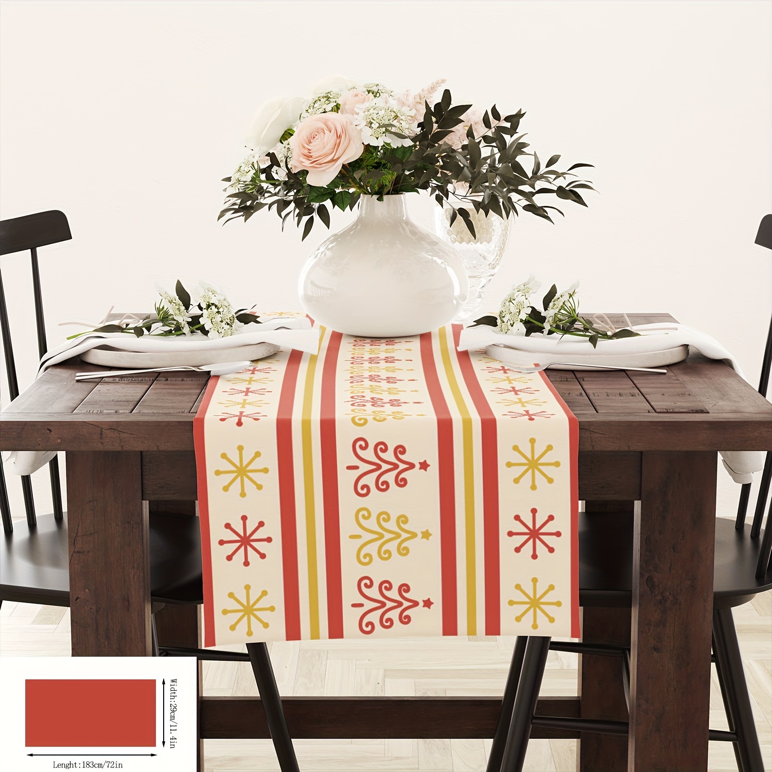 Polyester Table Runner Merry Christmas Table Runner - Temu Canada