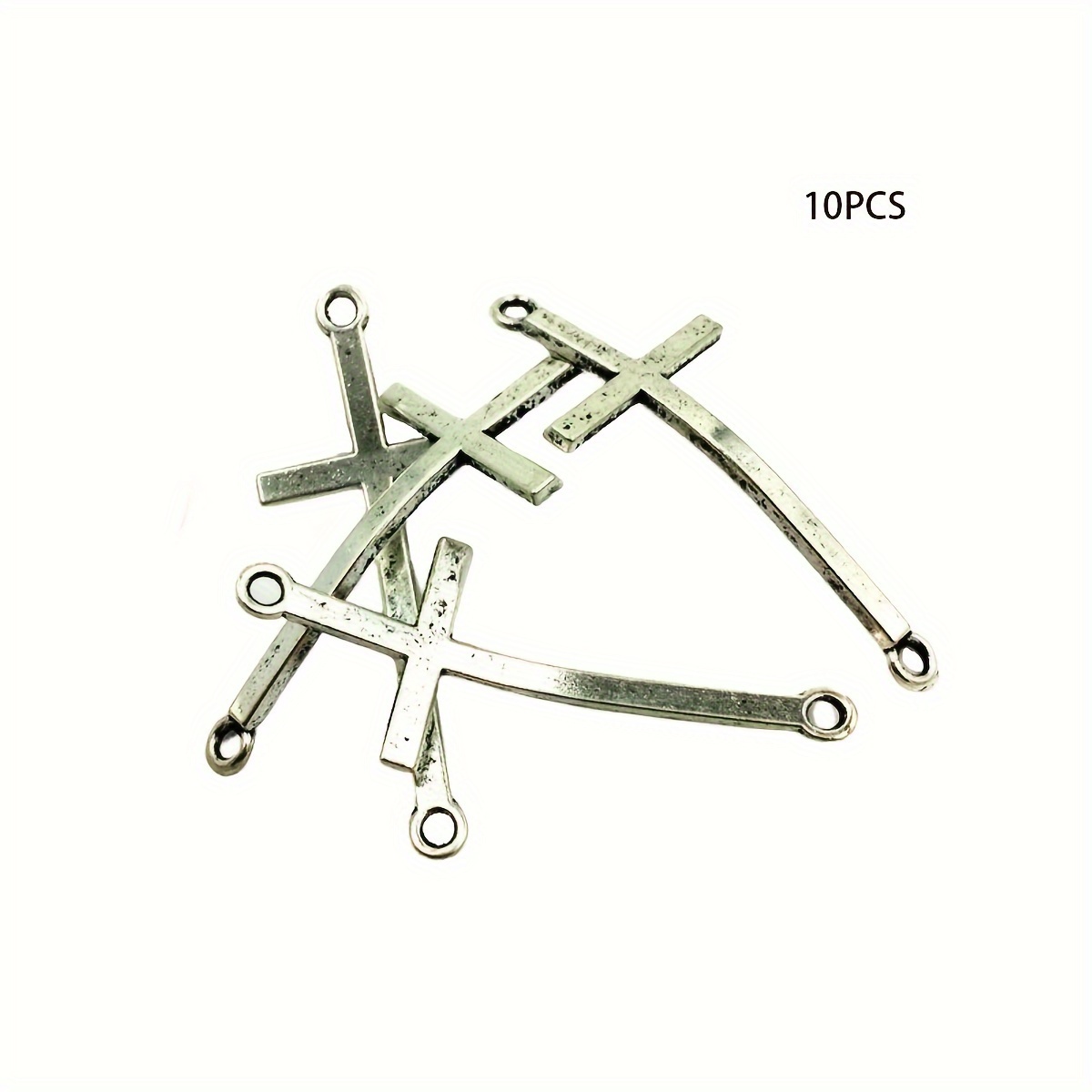 Antique Silvery Cross Alloy Pendant For Diy Bracelets - Temu Ireland