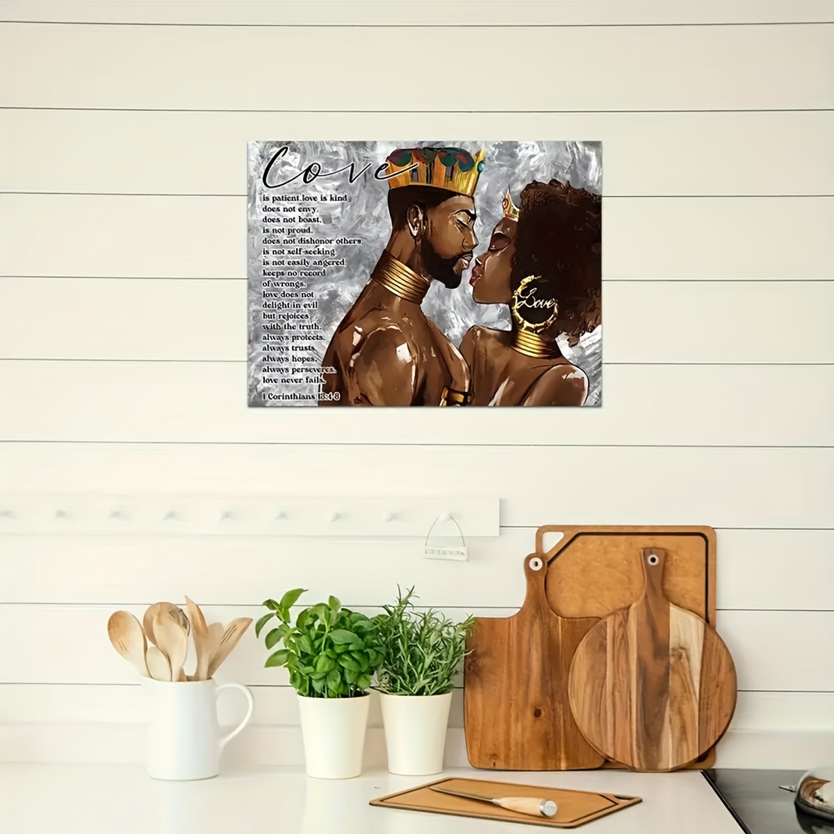 Black King Queen Wall Art Canvas Print African American - Temu