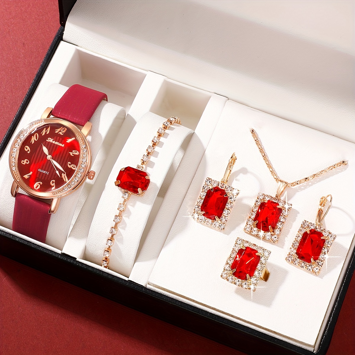 Women's Watch Luxury Rhinestone Quartz Watch Analog Pu - Temu United ...