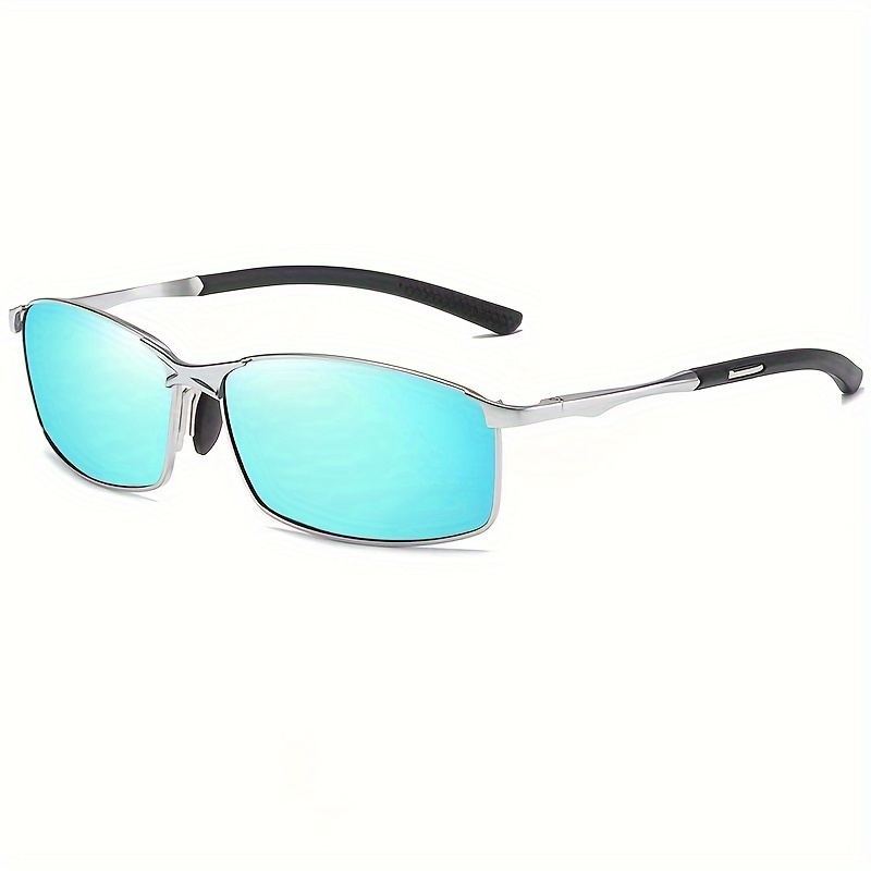 Cool Rectangle Polarized Sunglasses Magnesium Aluminum Alloy - Temu ...