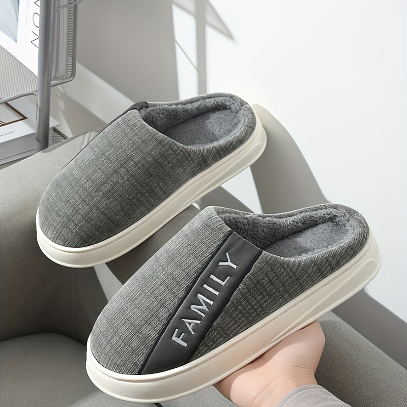 Men's Soft Plush Cozy House Slippers Lightweight Breathable - Temu Canada