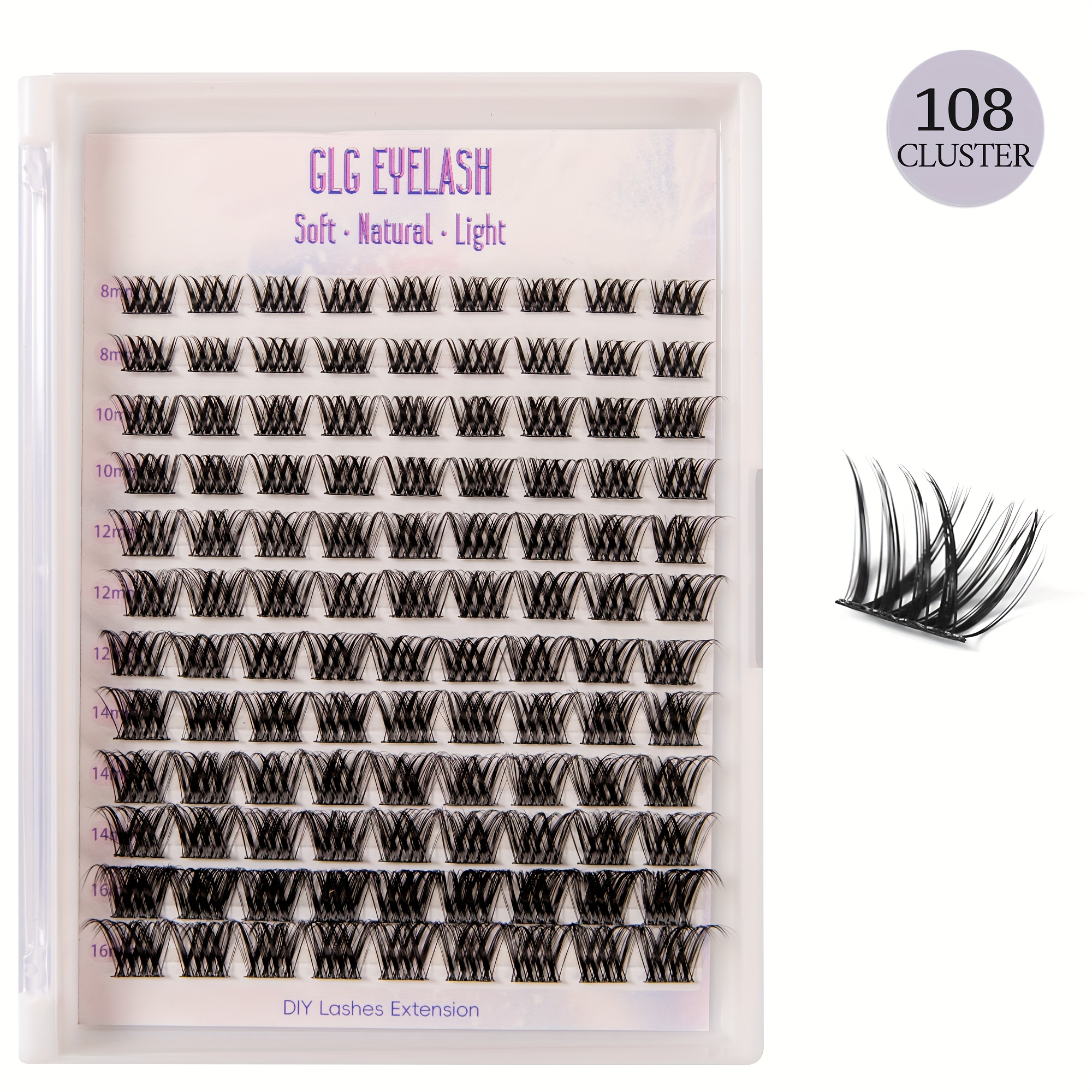 Self Drafting Segmented Cluster False Eyelashes D - Temu United Kingdom