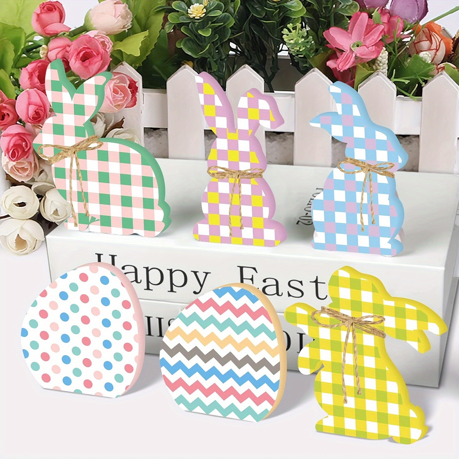 Easter Bunny Decorations Table Centerpiece Easter Bunny Egg - Temu ...
