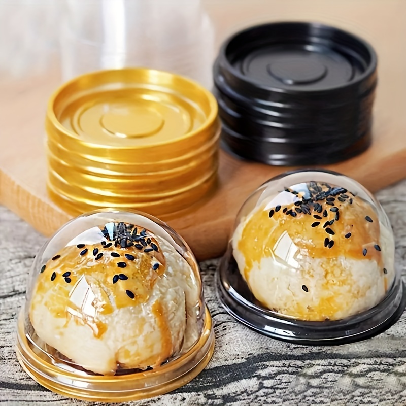 Clear Plastic Mini Cake Boxes Round Cupcake Holders Plastic - Temu