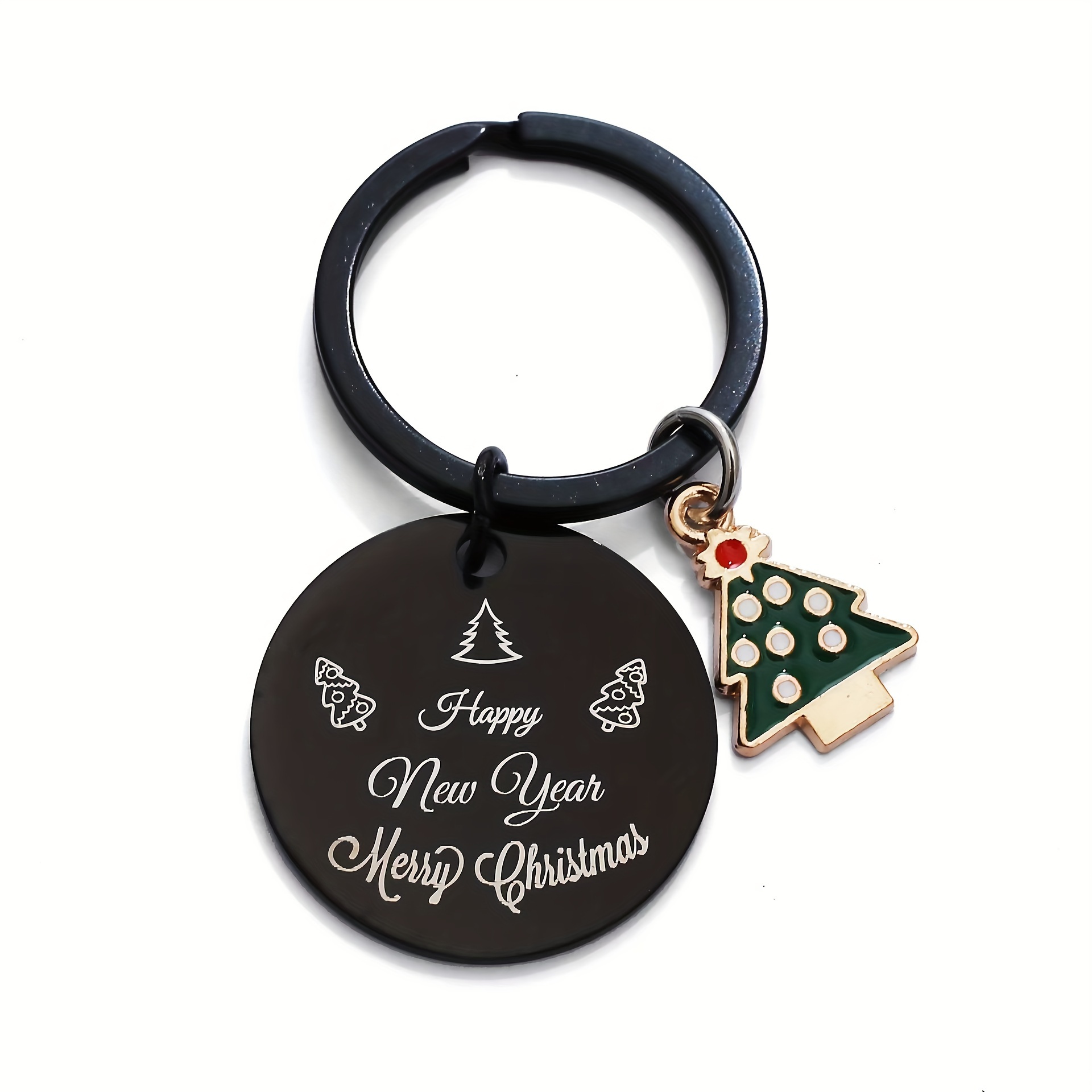 1pc Merry Christmas And Happy New Year Keychain Creative Keychain ...