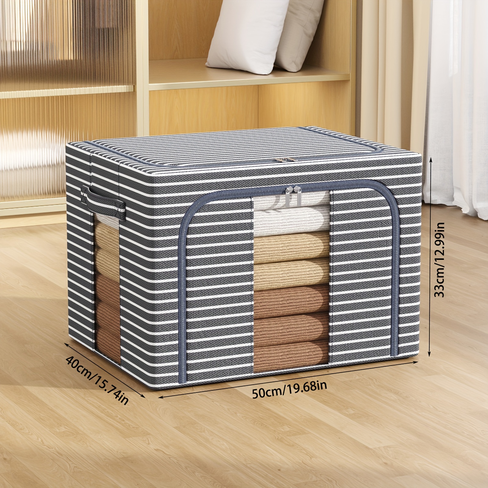 Large Capacity Storage Box Household Zipper Dustproof - Temu Canada