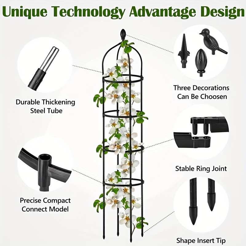 1pc Spliced Plant Climbing Support Frame Outdoor Climbing Vine Flower ...