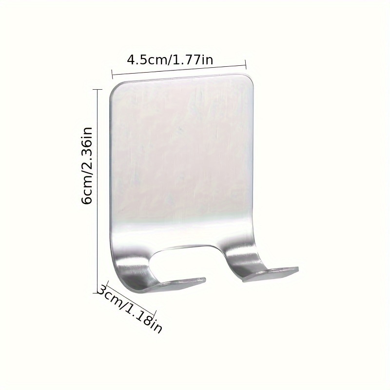 Bathroom Stainless Steel Holder Storage Hook Wall Men - Temu