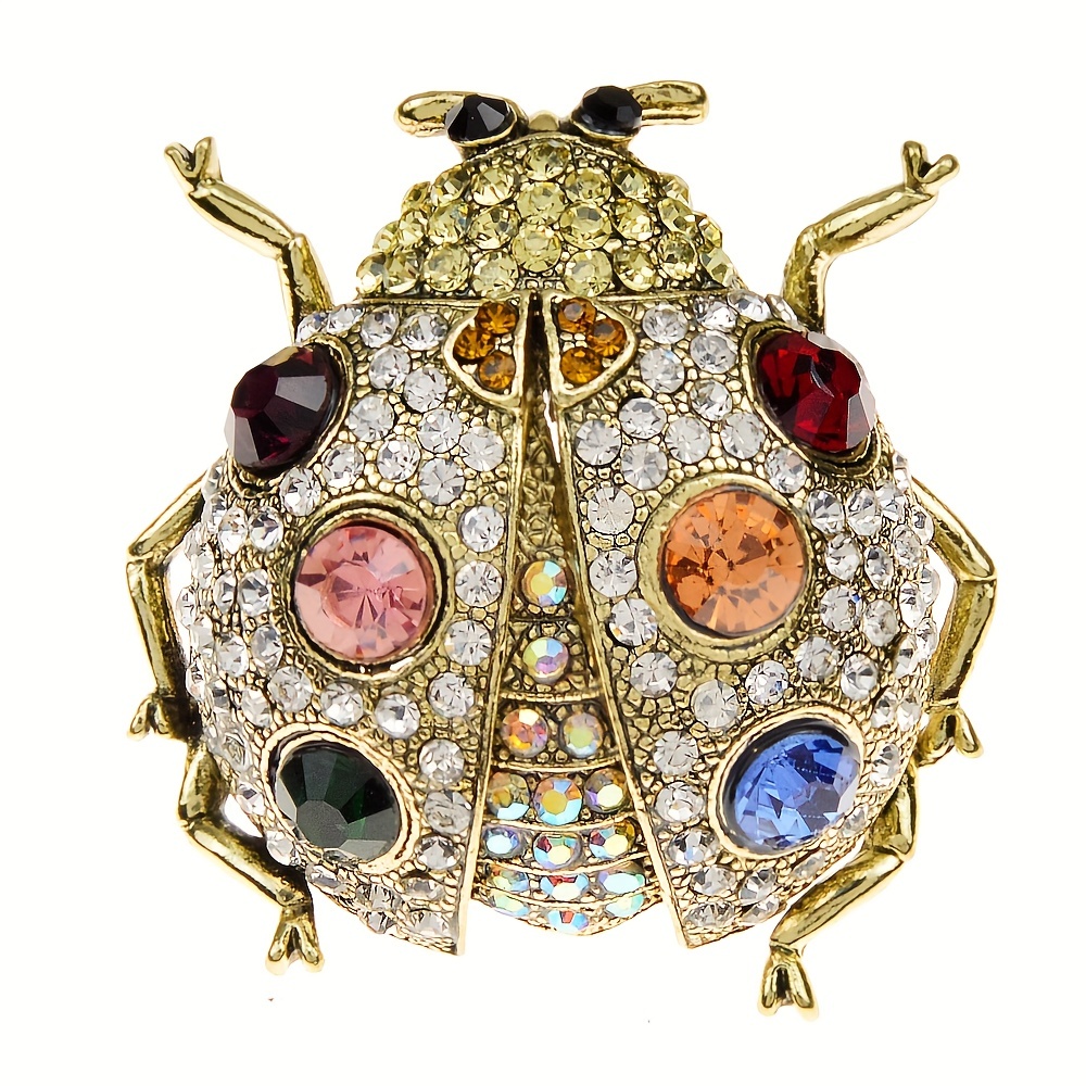 Rhinestones Ladybug Brooch Badge Pins Jewelry Accessories - Temu United ...