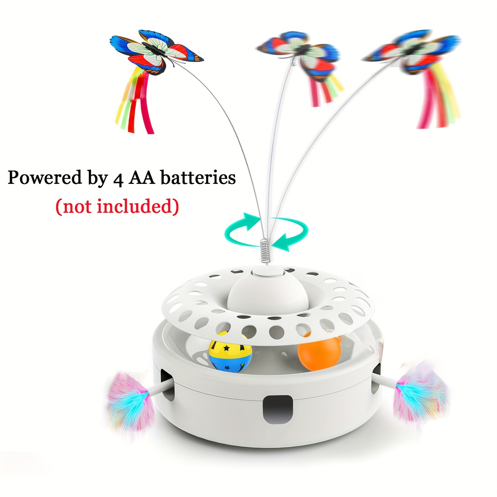 Cat Toys Indoor Cats Smart Interactive Kitten Toy 360° - Temu United ...