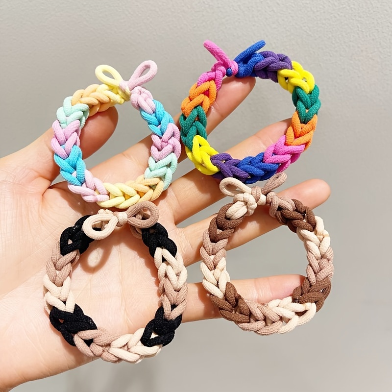 2pcs Cute Hair Ties High Elastic Hair Band Flower Hair Rope - Sports ...