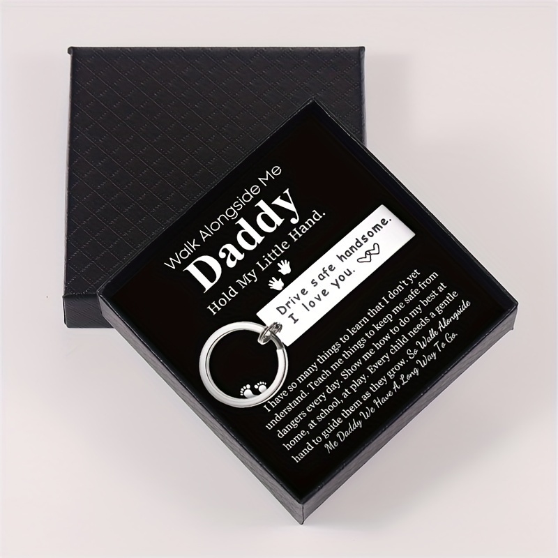Daddy Drive Safe Gift Keychain Gift Box Stainless Steel Key - Temu Canada