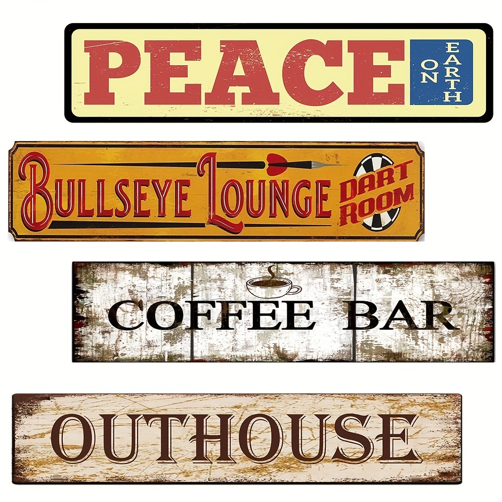 1pc Métal Aluminium Étain Signe Original Rétro Design Café - Temu France