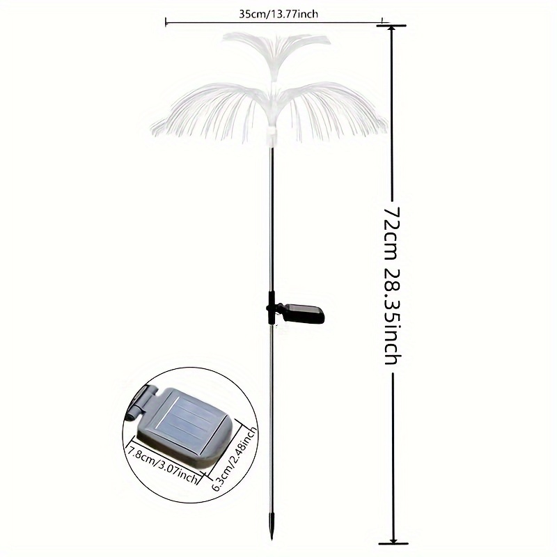 Led Solar Jellyfish Fiber Optic Light Outdoor Waterproof - Temu Australia
