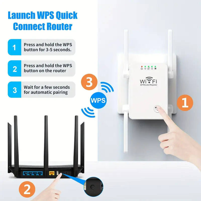 Eu 플러그 Wifi 확장기 300mbps 무선 인터넷 Wifi 중계기라우터 Wifi 부스터 실외 Wifi Temu