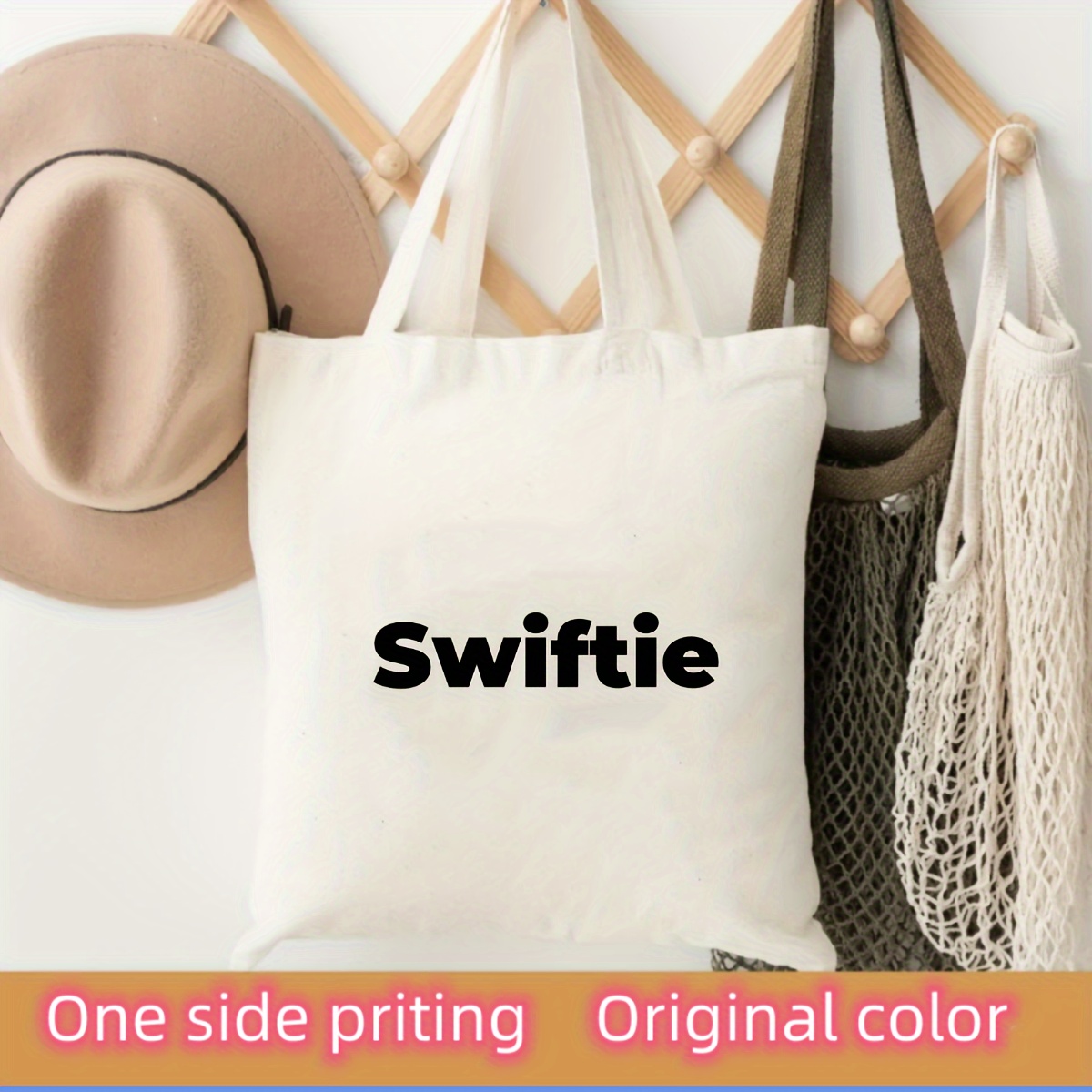 Swiftie Fancy Letter Print Tote Bag Gift Taylor Fans Casual - Temu New ...