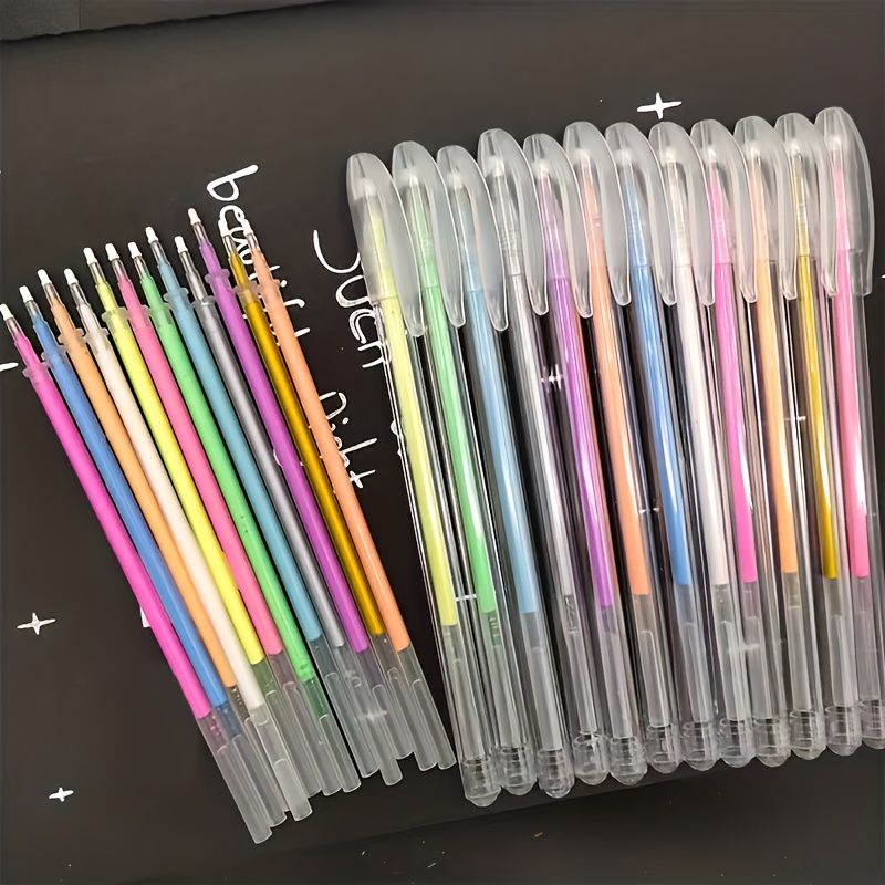 Journal Diary Pen Diy Black Card Painting Pen Color Gel Pen 12 Color ...