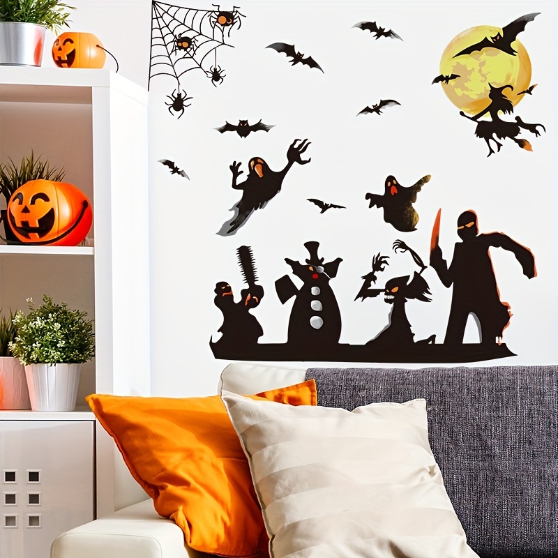 Moon Witch Spider Bat Fun Halloween Living Room Closet Home - Temu ...