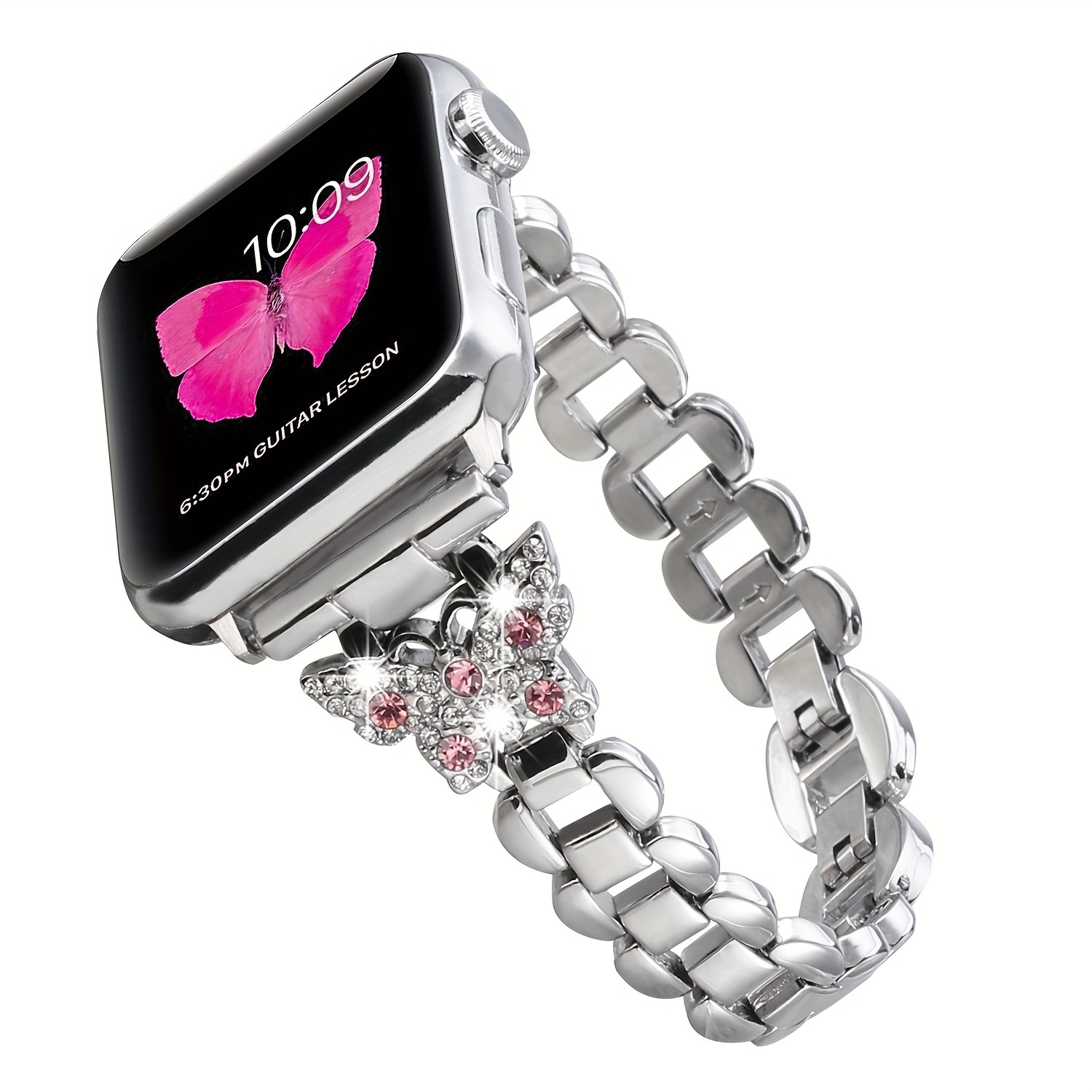 Bling Butterfly Band Compatible Watch Band Sparking - Temu United Kingdom