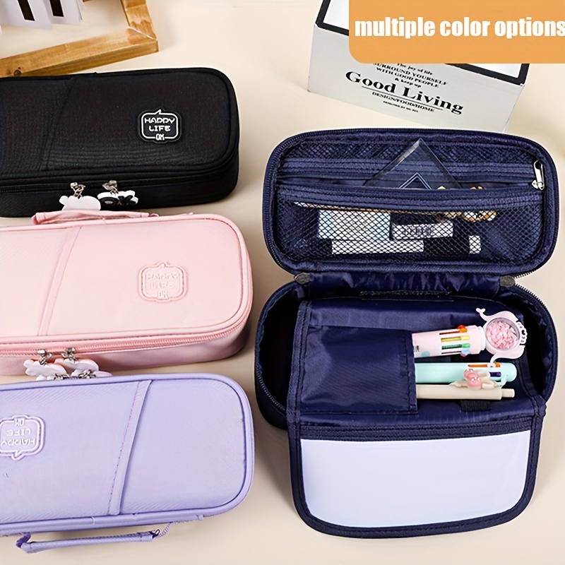 Simple Portable Pencil Case Stationery Bag Pen Bag Large - Temu Canada
