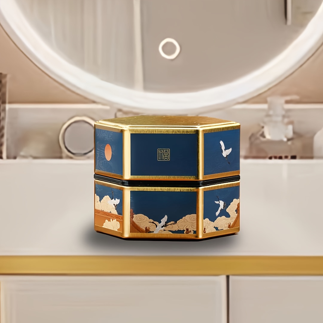 1pc Retro Style Iron Storage Jar Sealed Hexagonal Makeup - Temu United ...