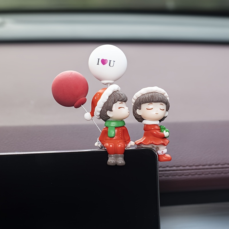Christmas Couple Car Ornaments cartoon Cute Couple Dolls Car - Temu New ...